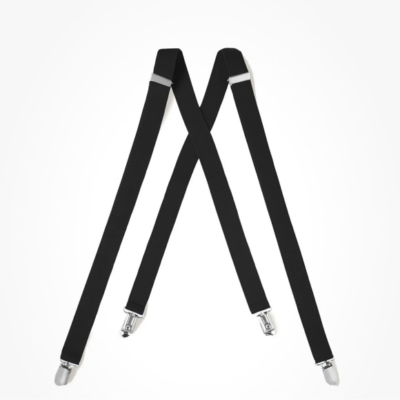 Accessories | Mens Tuxedo Clip On Suspenders Braces X Back Black ...